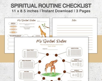 Spiritual Routine Checklist Sunflower Design JW - Etsy