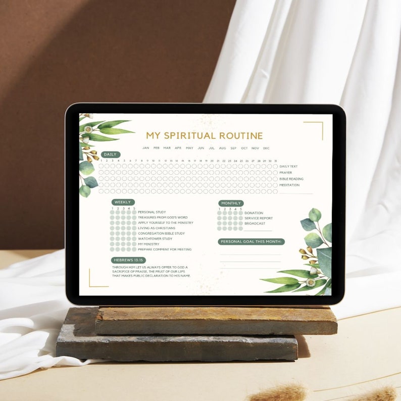 JW Spiritual Routine Activity Tracker, Jehovah's Witnesses Books, JW ...
