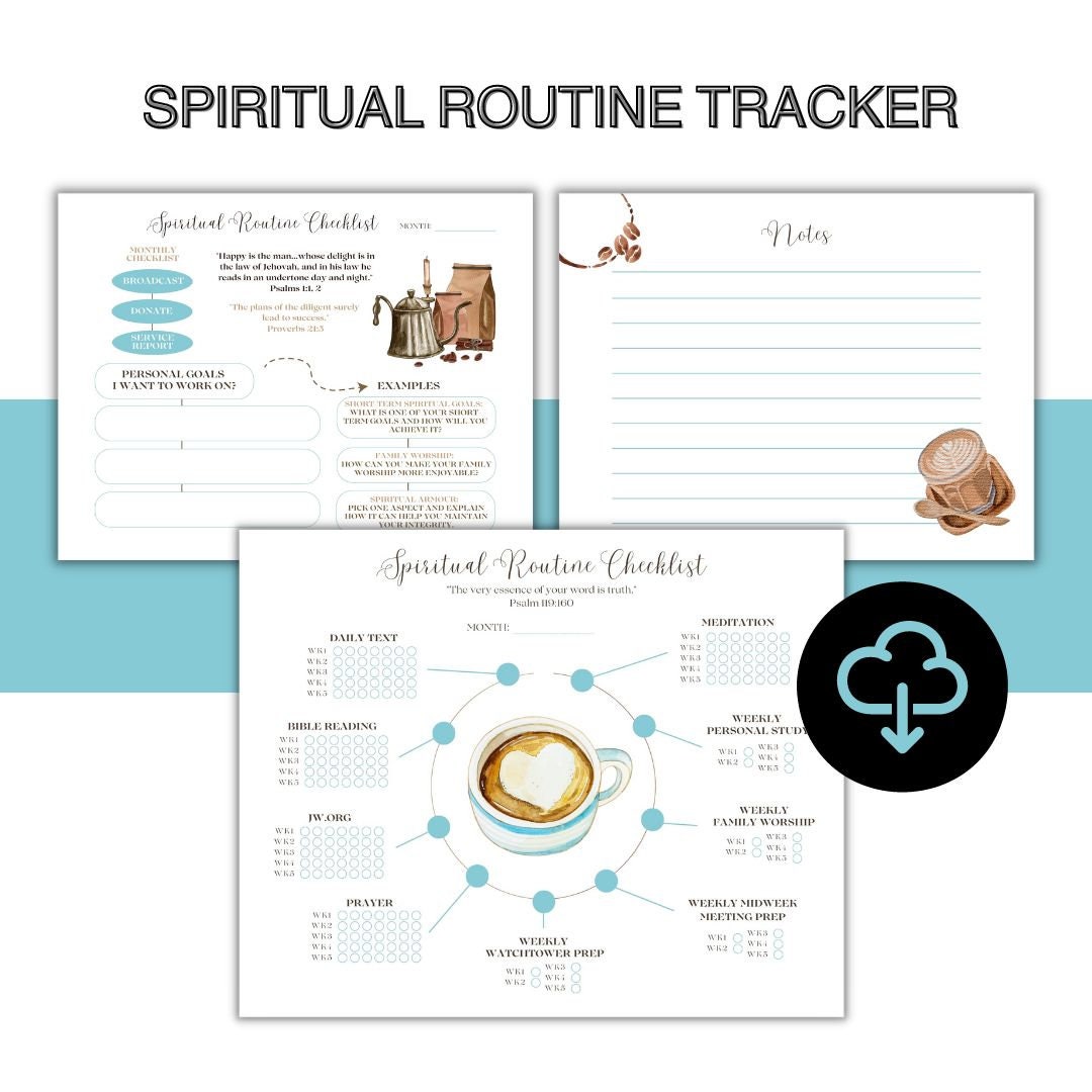 JW Spiritual Routine Checklist: Personal Study Tracker (digital ...