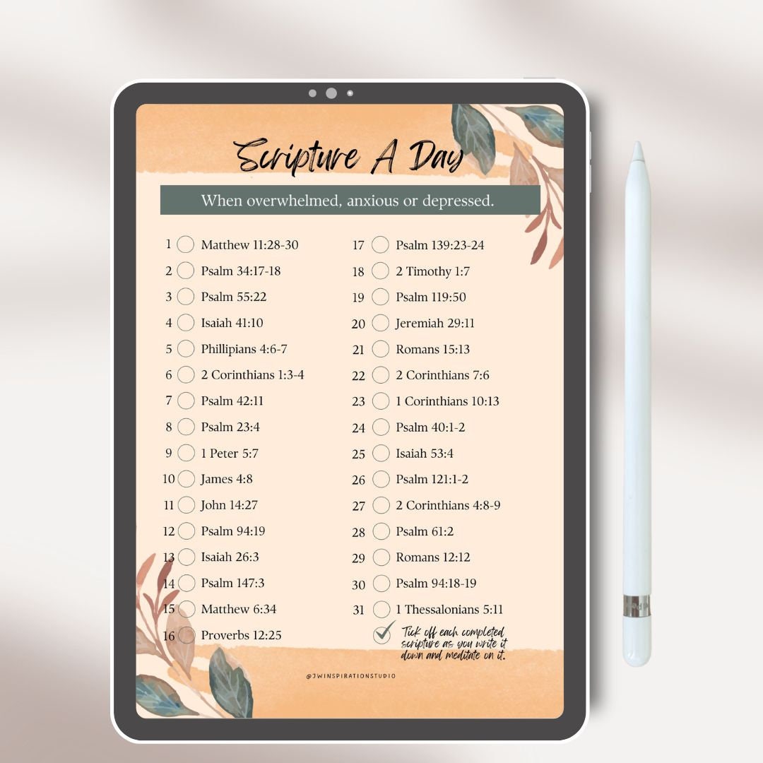 Scripture Writing Plan, JW Personal Study Worksheet, Anxiety Worksheet ...