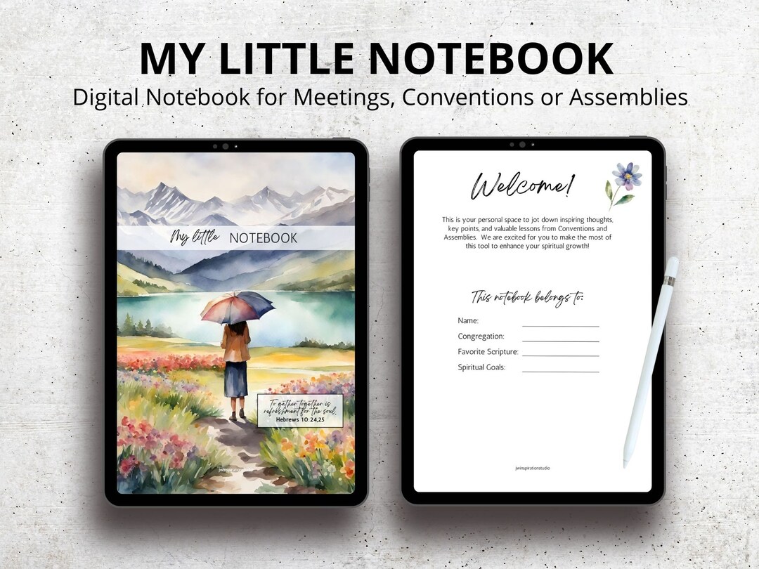 2026 JW Convention Digital Notebook: Meeting & Study (PDF) - Etsy