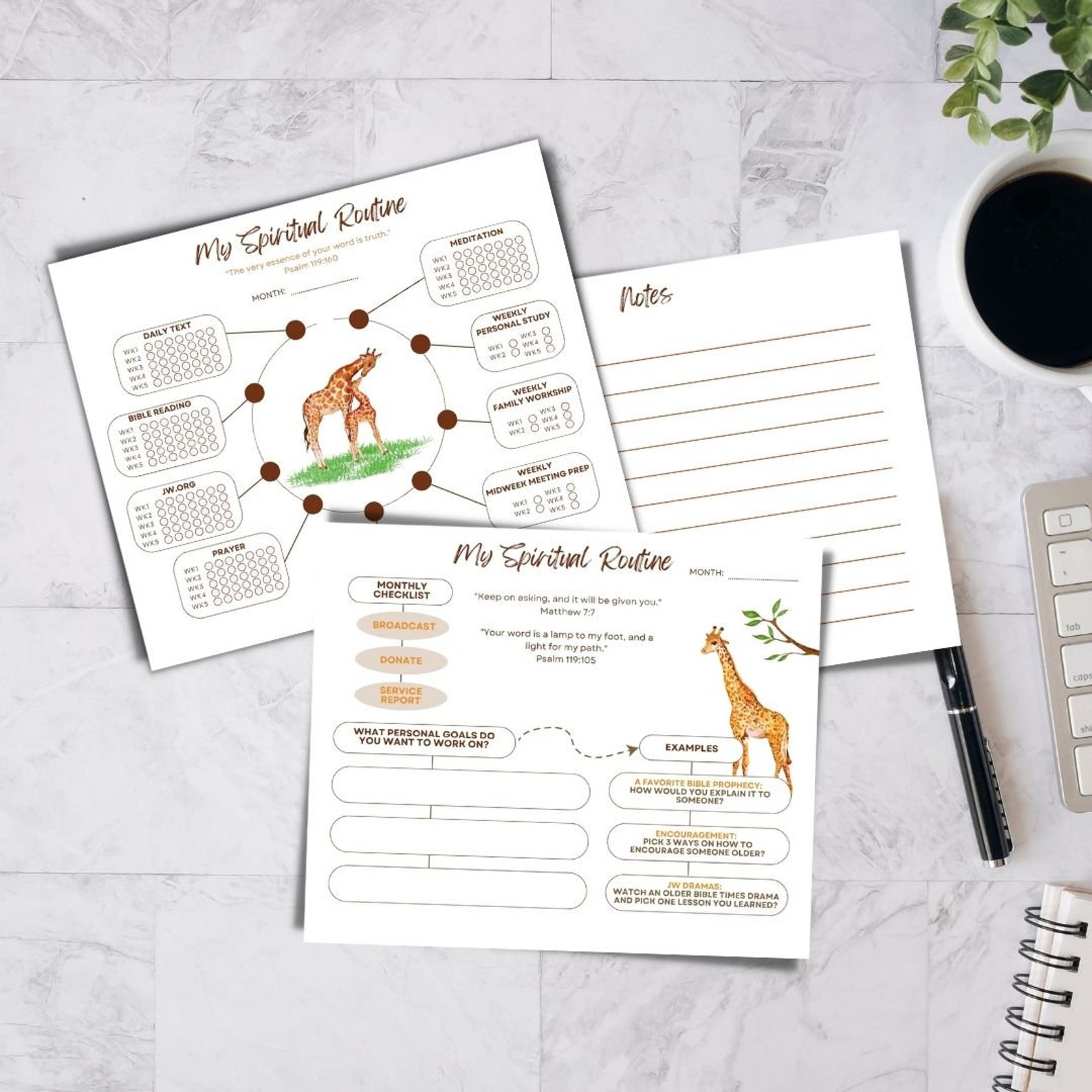 JW Spiritual Routine Activity Tracker, JW Spiritual Checklist, JW ...