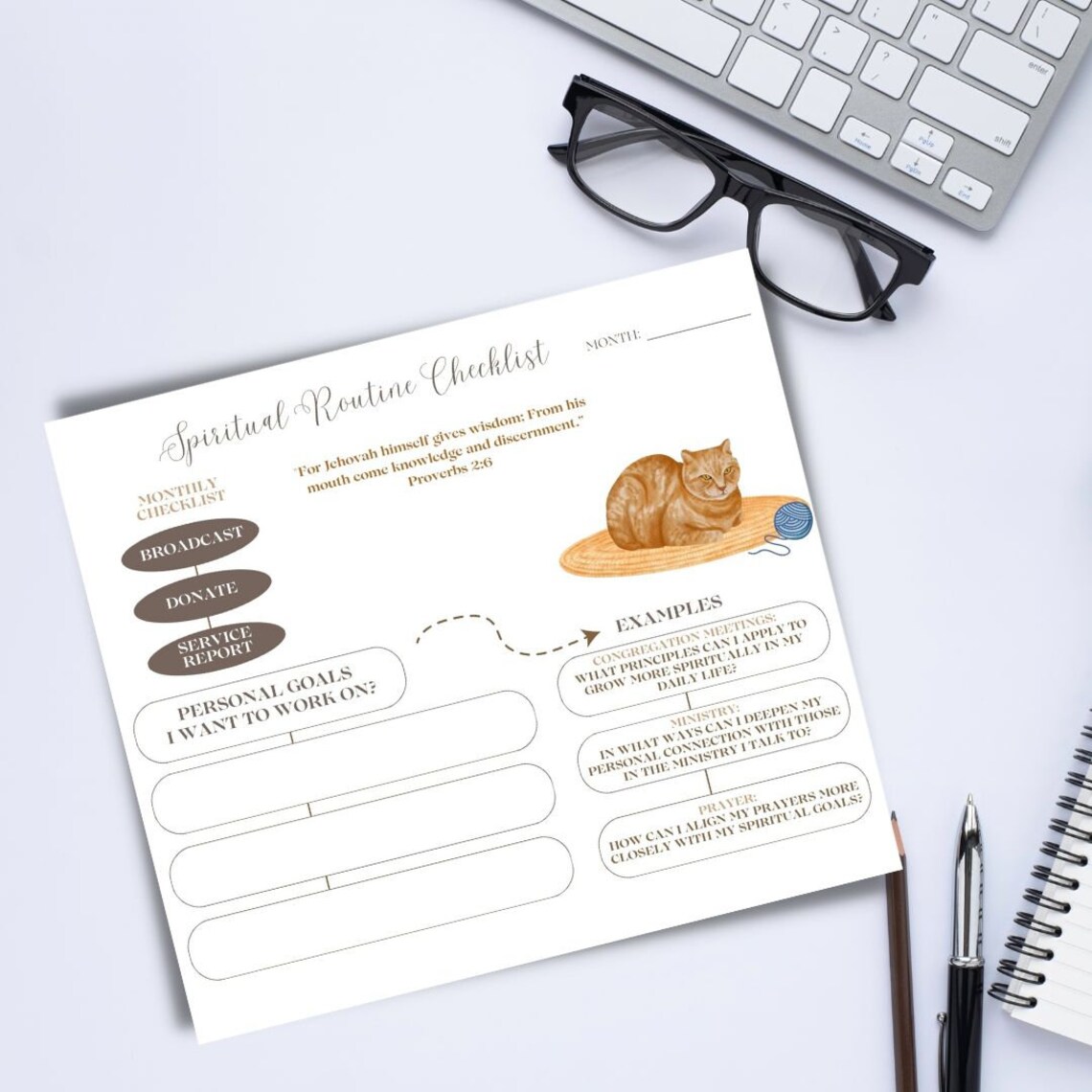 JW Spiritual Routine Checklist, JW Personal Study, Jehovah's Witnesses ...