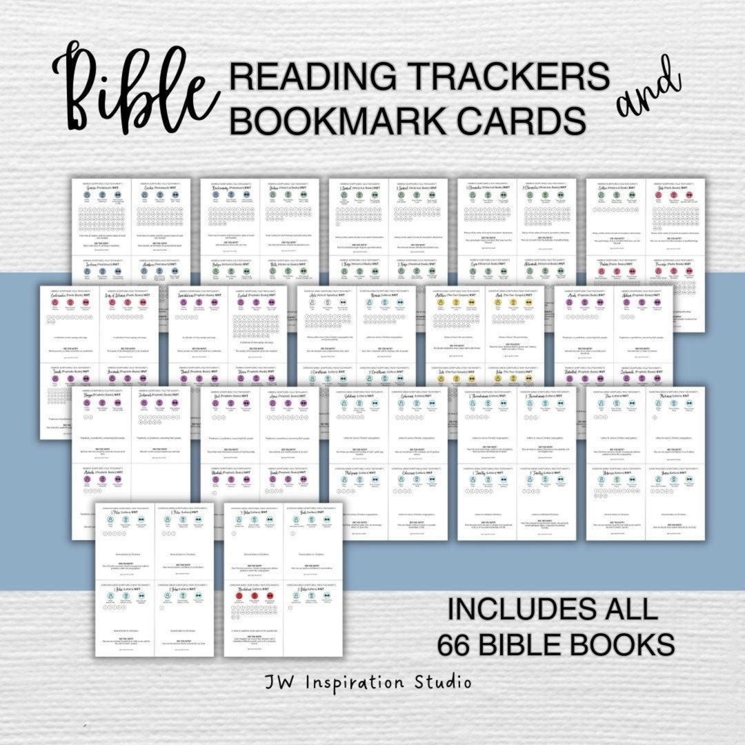 JW Bible Reading Tracker, JW Personal Study, Bible Study Bookmarks ...