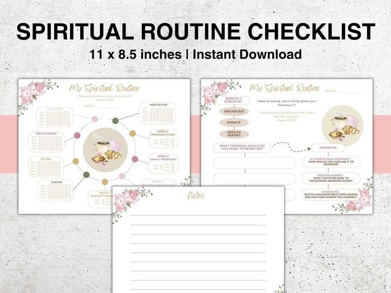 JW Spiritual Routine Checklist, JW Personal Study, Jehovah's Witnesses ...