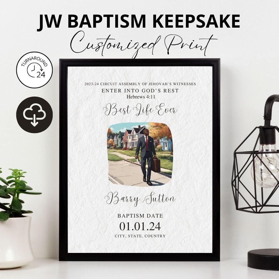 JW Baptism Gift, Baptism Keepsake, Jehovah's Witness Baptism Printable ...