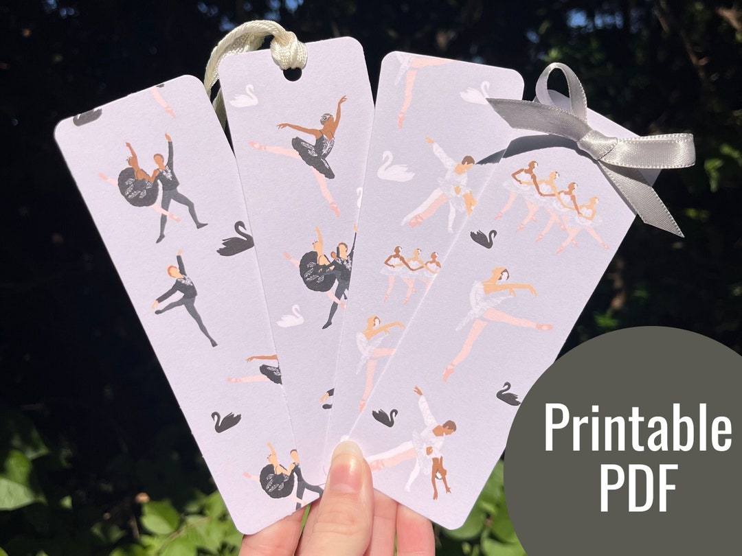 Swan Lake Ballet Inspired Bookmarks, Printable PDF Instant Download ...