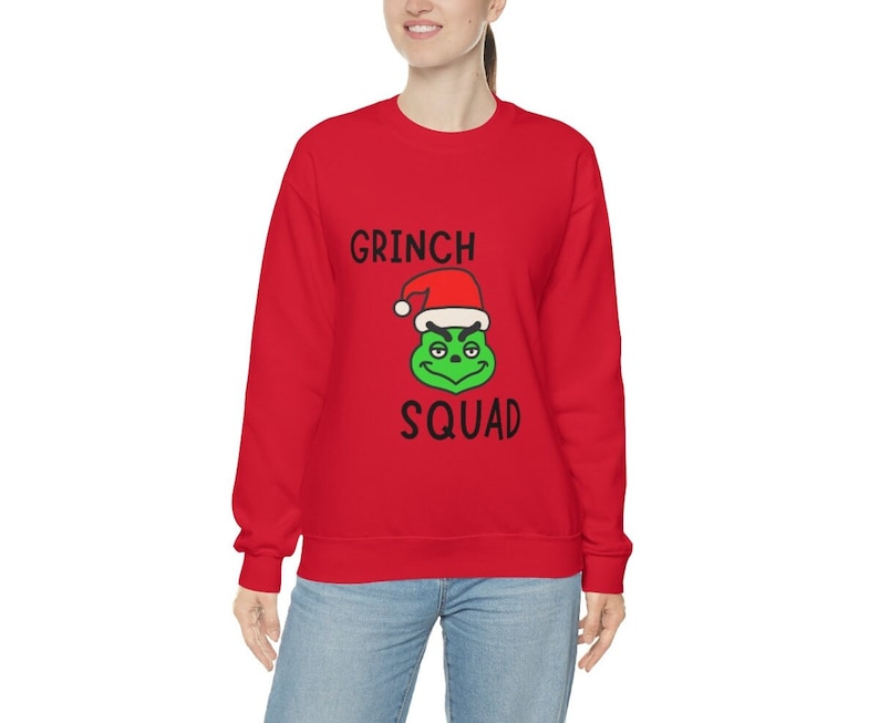 Red Grinch Sweatshirt for Men Holiday Sweatshirt for Women - Etsy