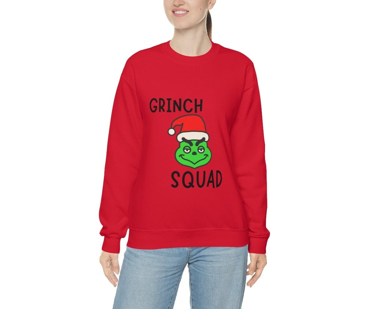 Red, Grinch Sweatshirt for Men, Holiday Sweatshirt for Women, Christmas ...