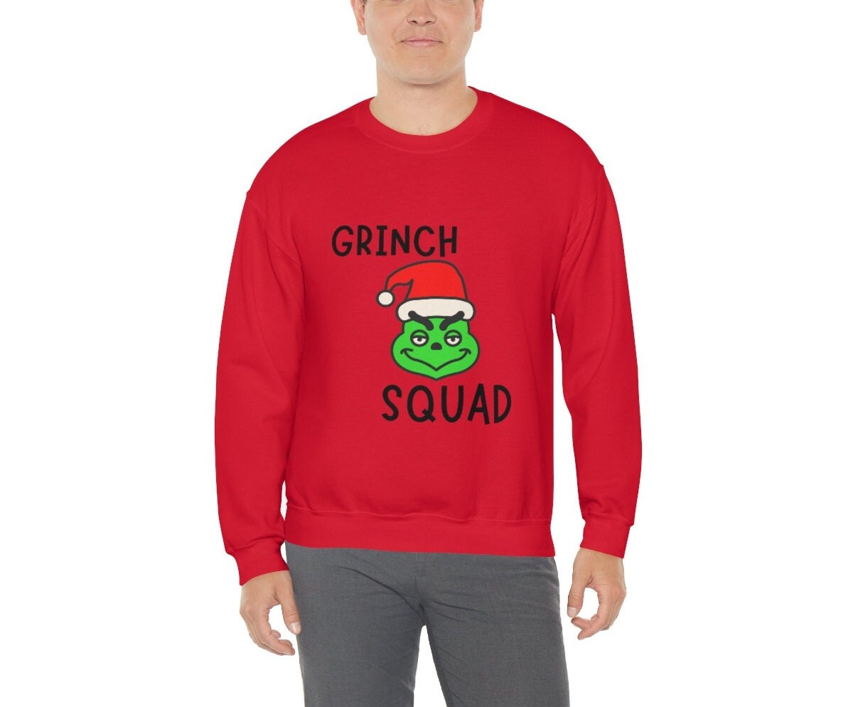Red Grinch Sweatshirt for Men Holiday Sweatshirt for Women - Etsy