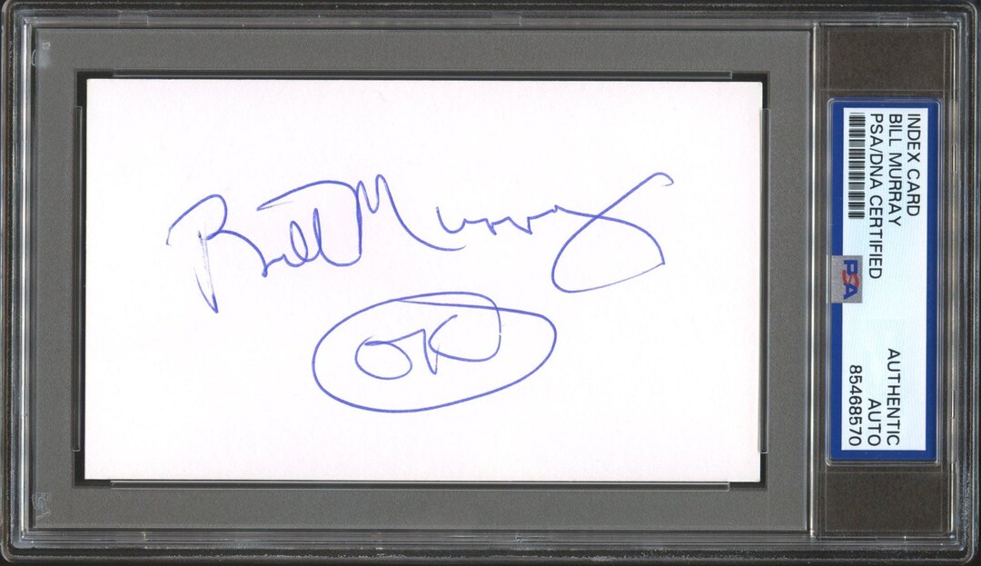 Bill Murray Signed Autographed 3x5 Index Card PSA/DNA Authenticated - Etsy