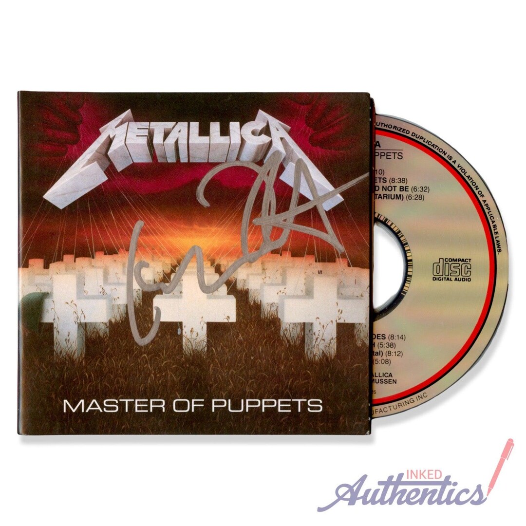 Metallica Signed Autographed CD “master of Puppets” PSA/DNA ...
