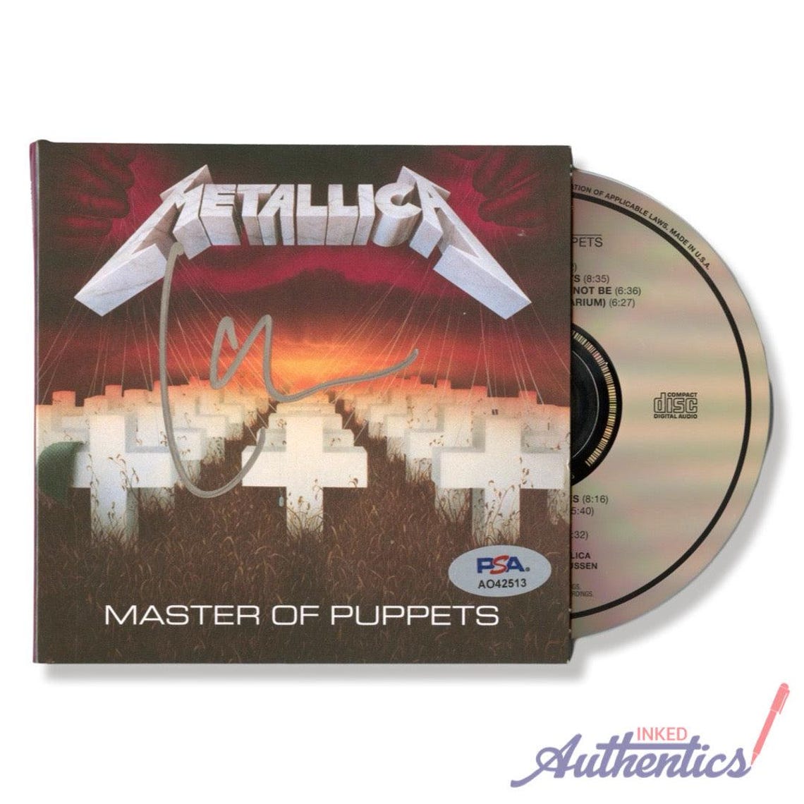 Lars Ulrich Signed Autographed CD “master of Puppets” PSA/DNA ...