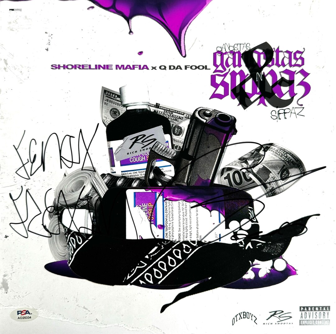 Shoreline Mafia Signed Autographed 12x12 Photo "gangstas & Sippas" PSA/DNA Authenticated - Etsy