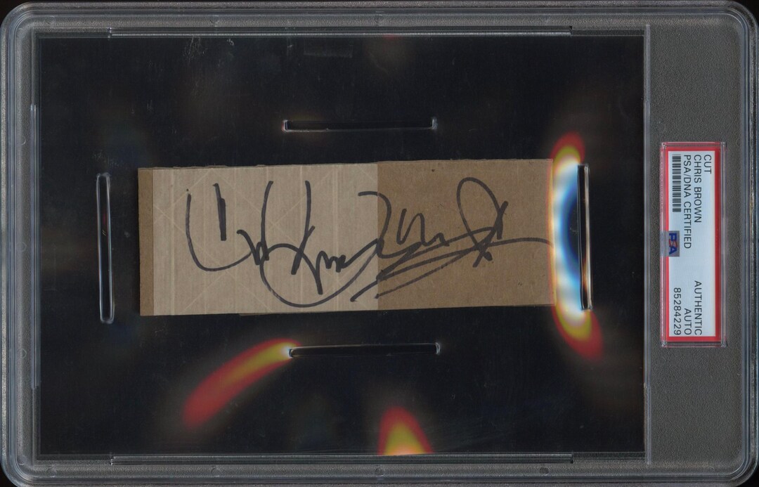 Chris Brown Signed Autographed Cut PSA/DNA Authenticated - Etsy