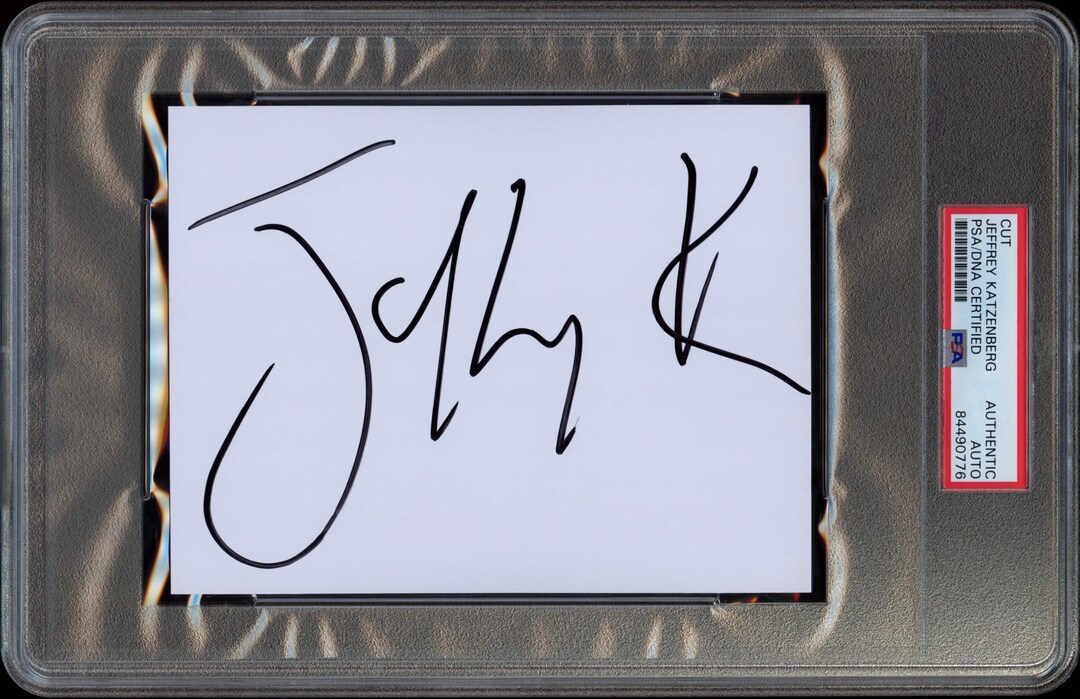 Jeffrey Katzenberg Signed Autographed 5x6 Cut PSA/DNA Authenticated - Etsy
