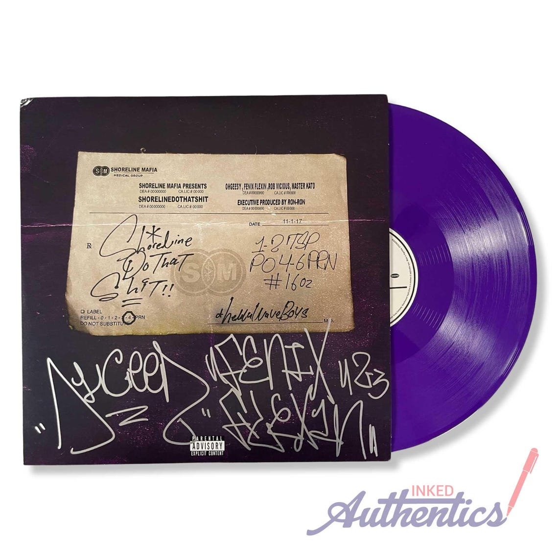 Shoreline Mafia Signed Autographed Vinyl LP shorelinedothatshit PSA/DNA Authenticated - Etsy