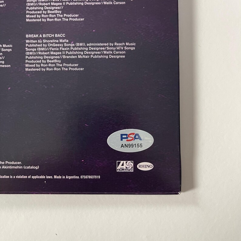 Shoreline Mafia Signed Autographed Vinyl LP shorelinedothatshit PSA/DNA Authenticated - Etsy