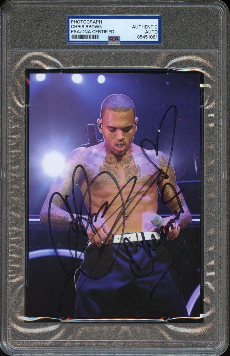 Chris Brown Signed Autographed 5x7 Photo PSA/DNA Authenticated - Etsy