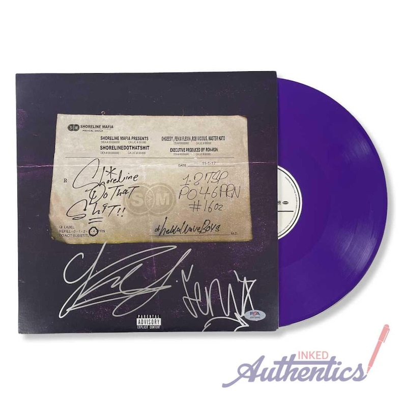Shoreline Mafia Signed Autographed Vinyl LP shorelinedothatshit PSA/DNA Authenticated - Etsy