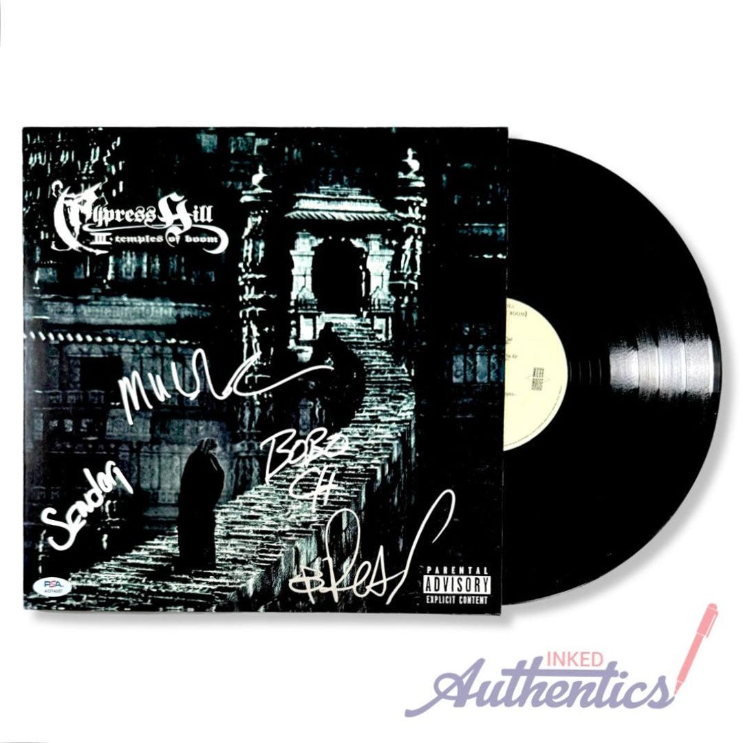Cypress Hill Signed Autographed Vinyl LP "cypress Hill III: Temples of Boom" Psa/dna ...