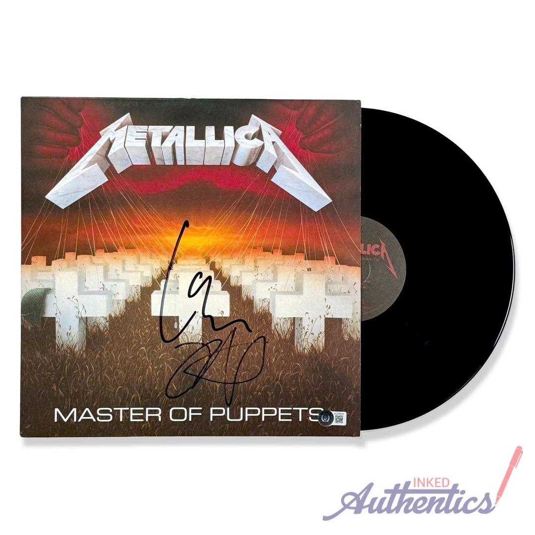 Metallica Signed Autographed Vinyl LP “master of Puppets” PSA/DNA ...