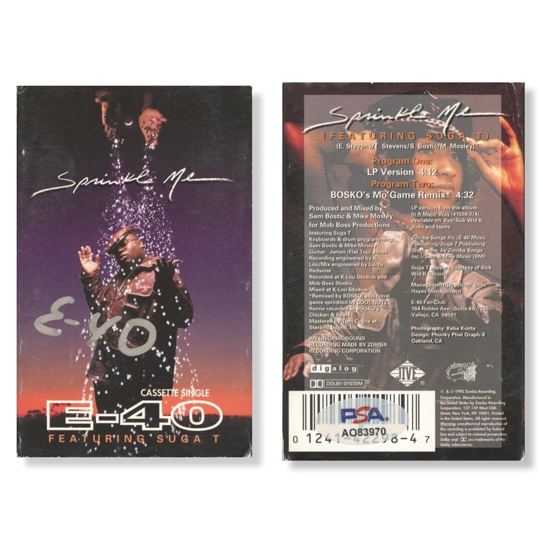 E-40 Signed Autographed Cassette Tape "sprinkle Me" PSA/DNA ...