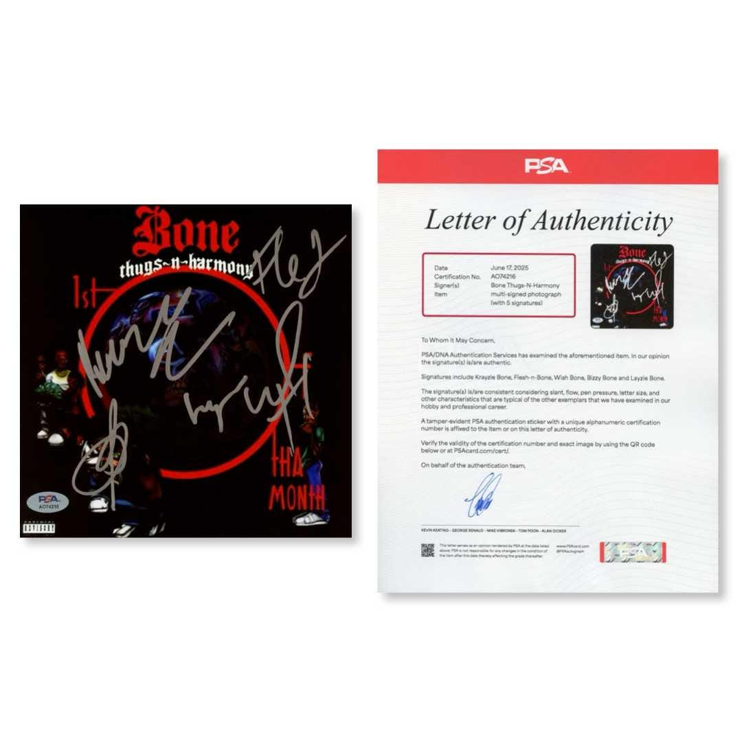 Bone Thugs-n-harmony Signed Autographed 8x8 Photo "1st of Tha Month ...