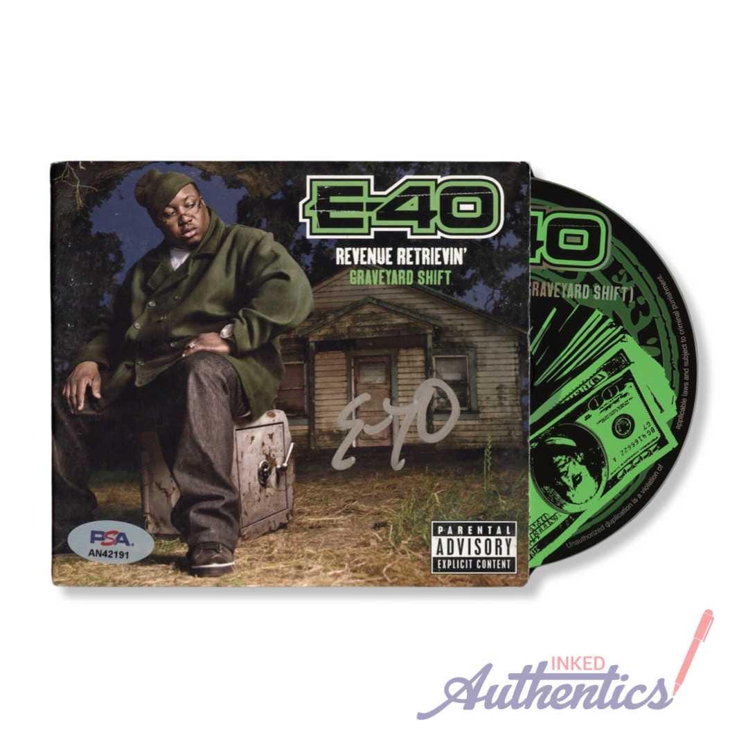 E-40 Signed Autographed CD "revenue Retrievin': Graveyard Shift" Psa ...