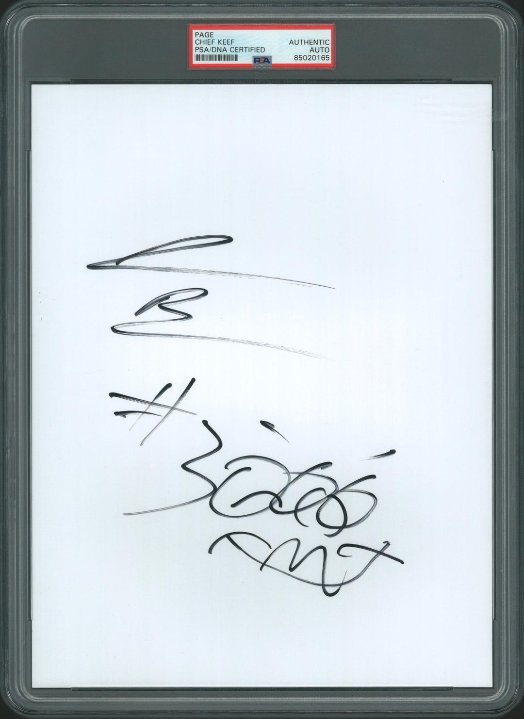 Chief Keef Signed Autographed 8.5x11 Sketch PSA/DNA Authenticated - Etsy