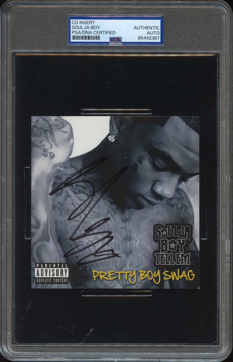 Soulja Boy Signed Autographed CD Cover "pretty Boy Swag" PSA/DNA Authenticated - Etsy