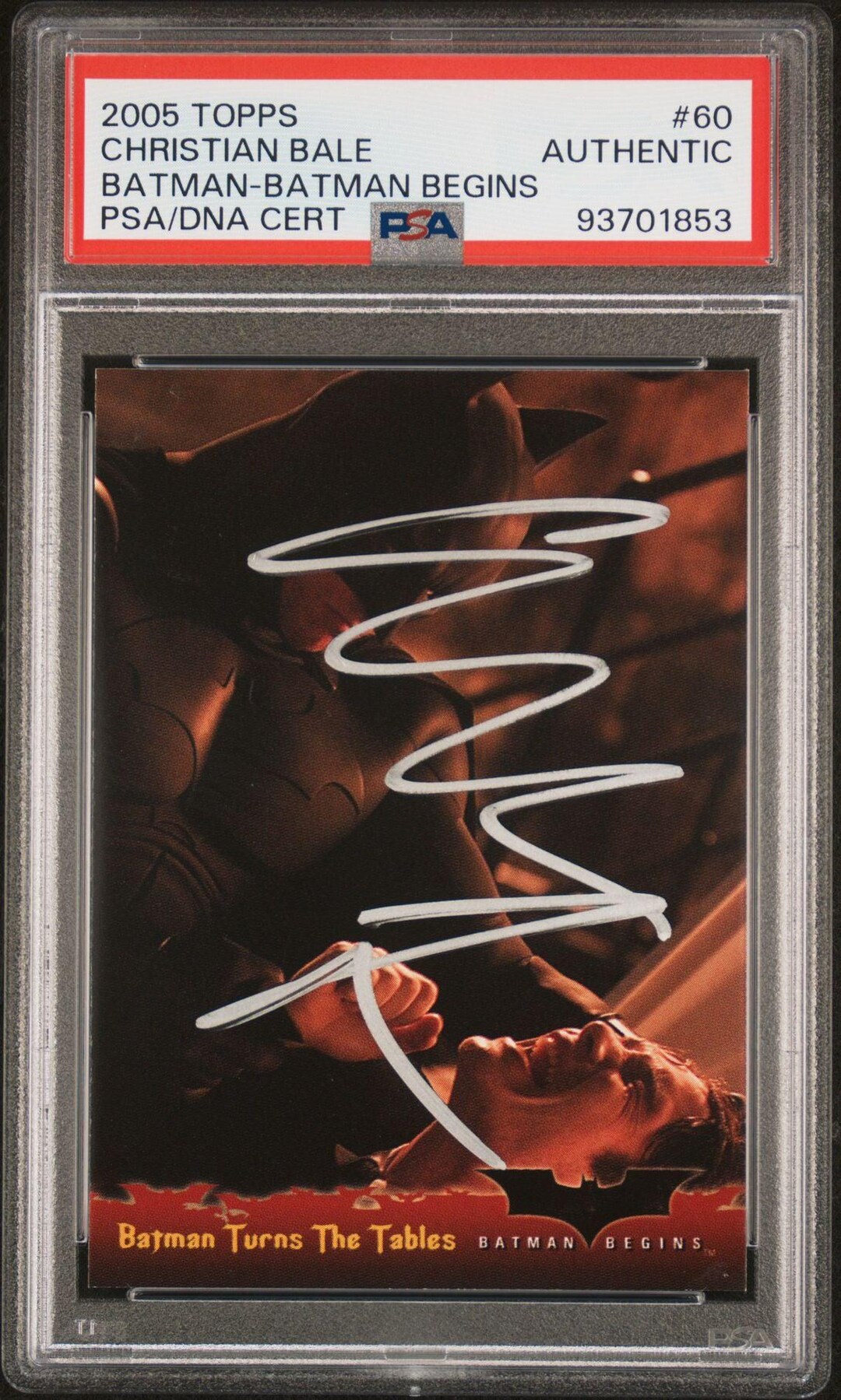 2005 Topps Batman Begins #60 Christian Bale Auto PSA/DNA Authentic - Etsy