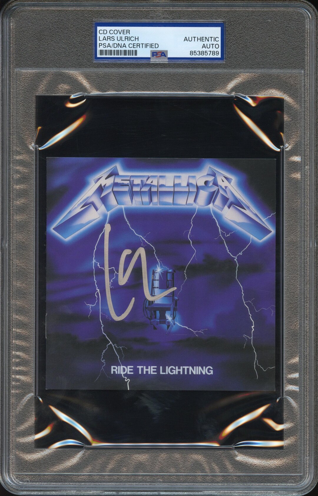 Lars Ulrich Signed Autographed CD “ride the Lightning” PSA/DNA ...
