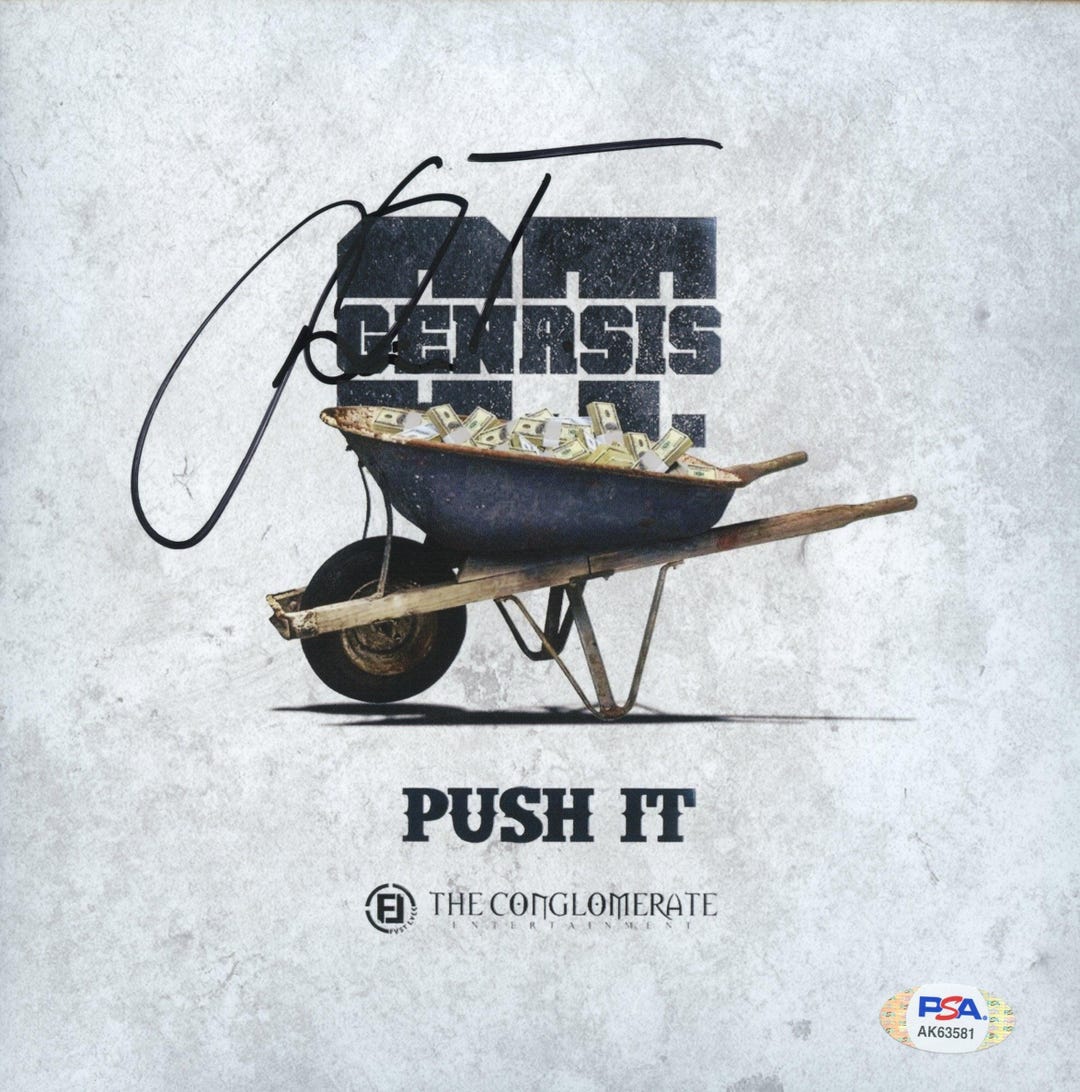 OT Genasis Signed Autographed 8x8 Photo push It PSA/DNA Authenticated ...