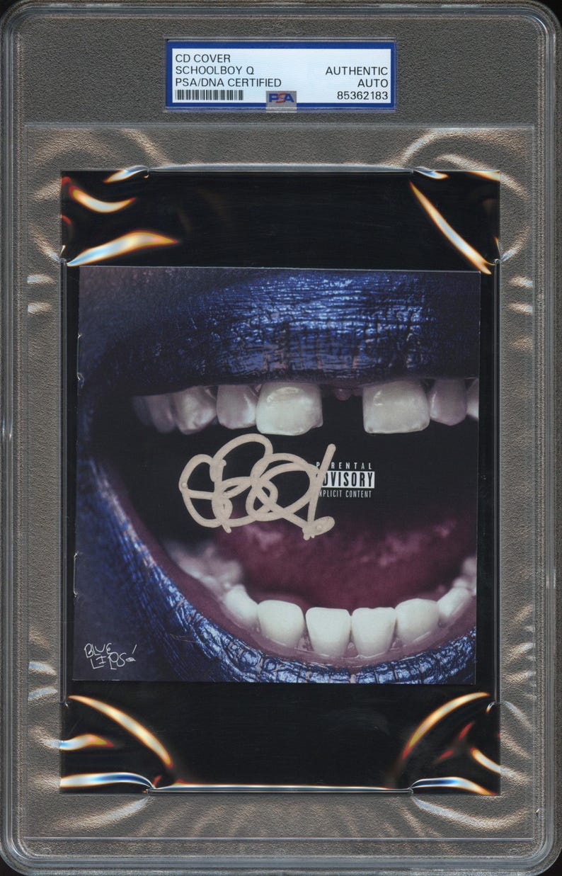 Schoolboy Q Signed Autographed CD Cover “blue Lips” PSA/DNA ...