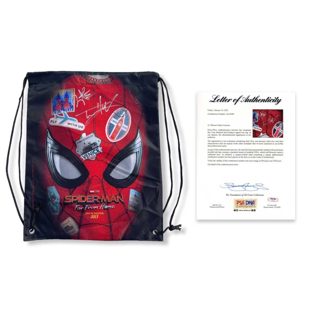 Zendaya & Tom Holland Signed Autographed Backpack "spider-man" PSA/DNA ...