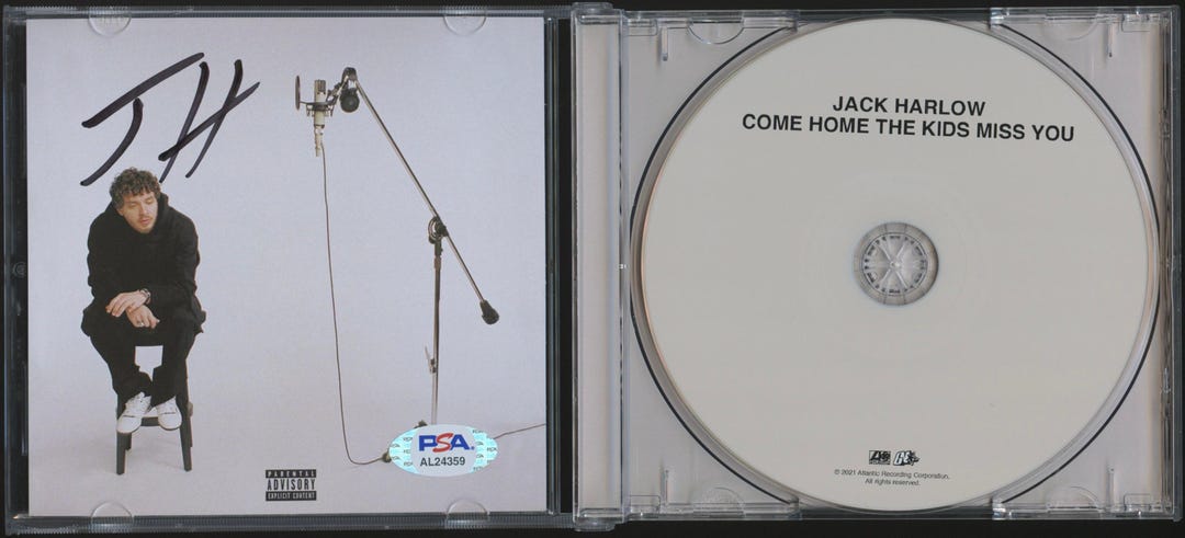 Jack Harlow Signed Autographed CD "come Home the Kids Miss You" PSA/DNA ...