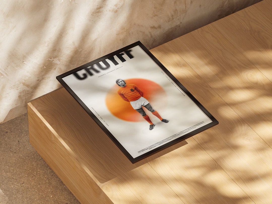 Johan Cruyff Poster | Cruyff Art | Sports Bedroom Posters | Soccer Art ...