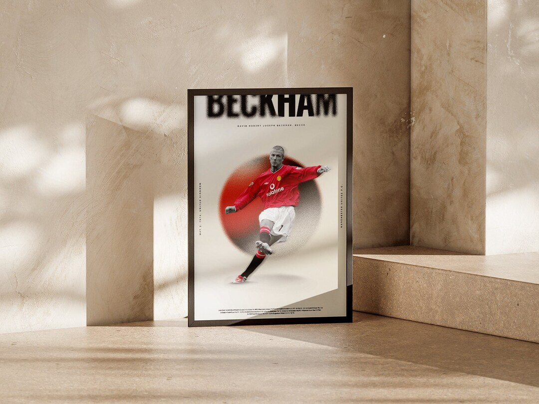 David Beckham Poster Manu David Beckham Art Sports Bedroom Posters ...
