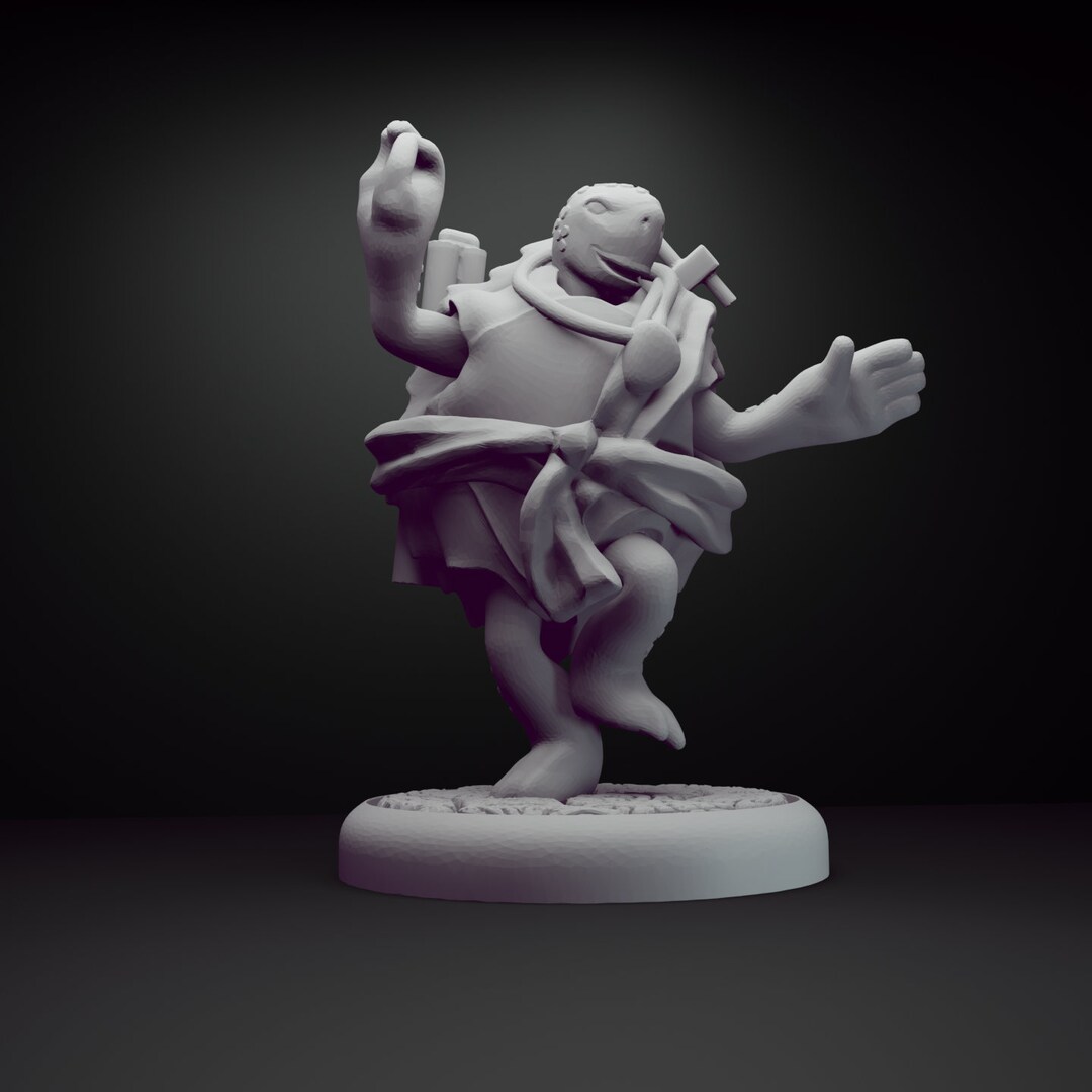 Kameko Turtle Monk Dungeons and Dragons D&D 28mm/32mm Tabletop Games ...