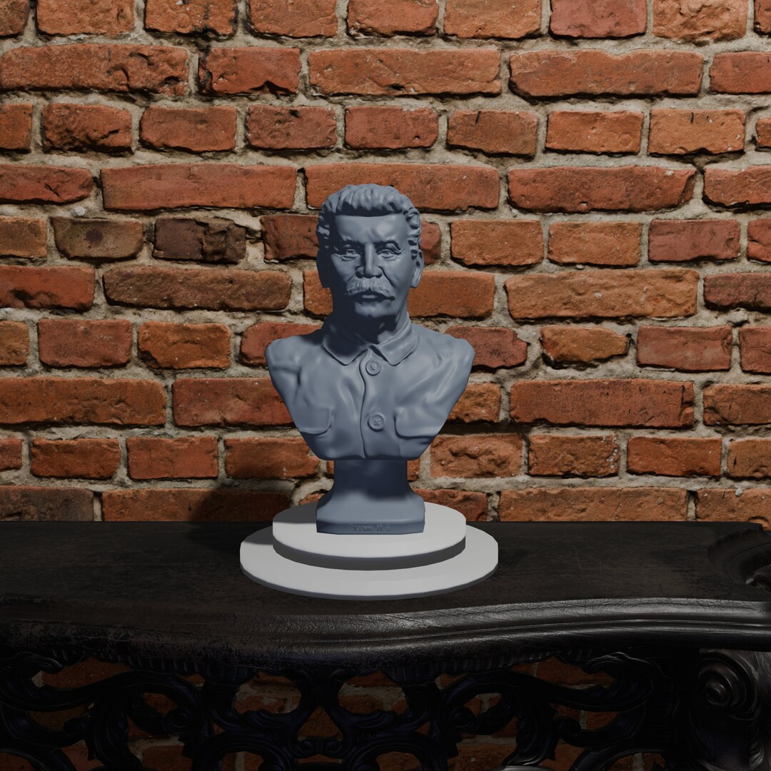 Joseph Stalin Bust - 3D Resin Printed Statue - Russian President ...