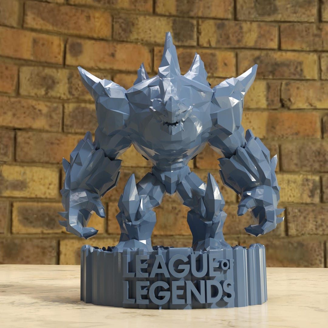 League of Legends Malphite 3D Printed Figurine, Custom Rock Solid ...
