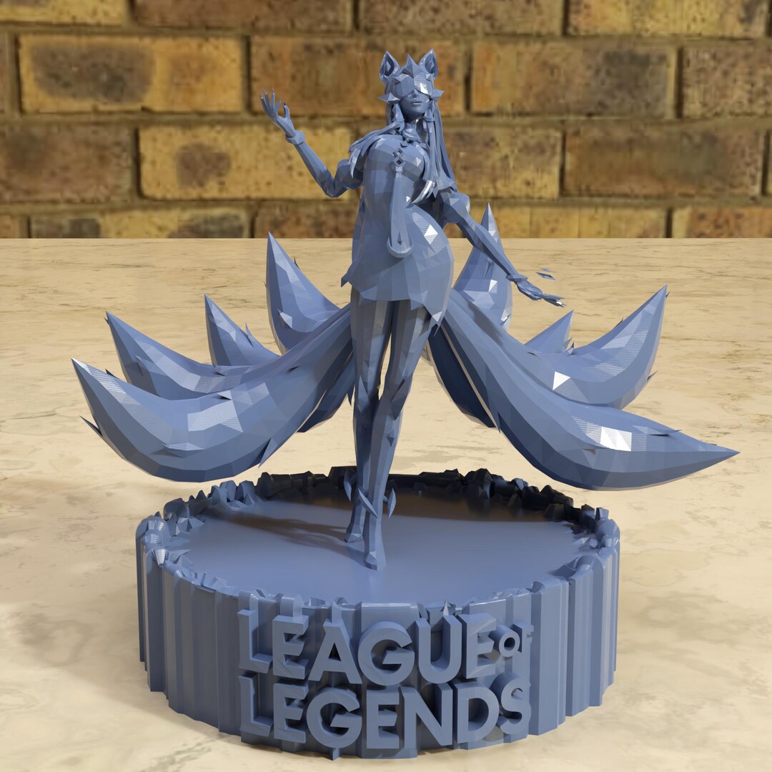 Arcana Ahri Figure, League of Legends 3D Print, Custom Gamer Gift, Nine ...