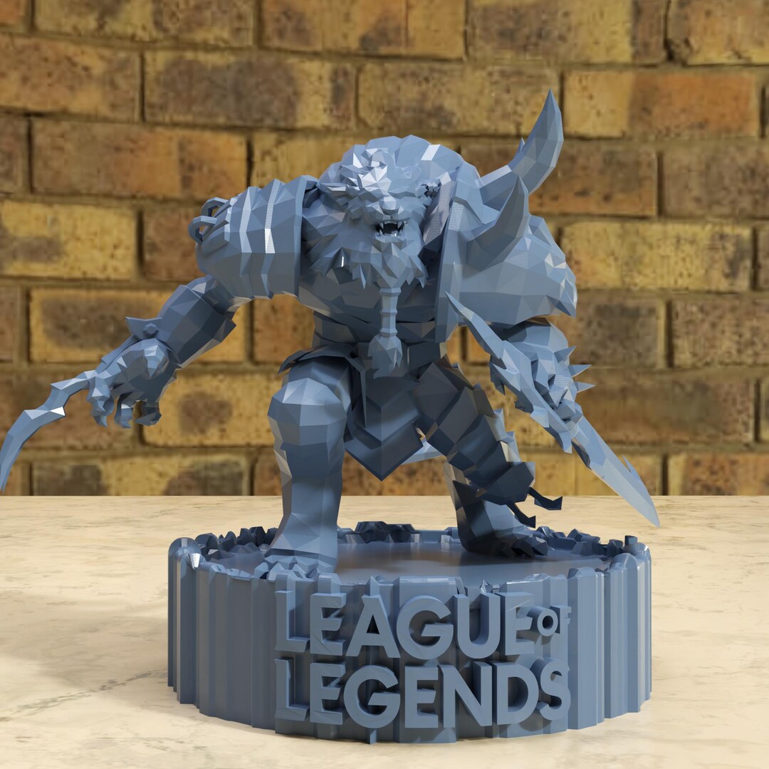 Rengar Resin Figure, Custom League of Legends Statue, 3D Printed ...