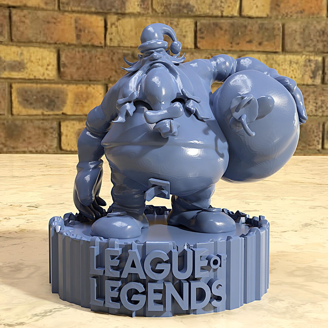Gragas Santa Resin Figure, League of Legends Statue, Custom LOL ...