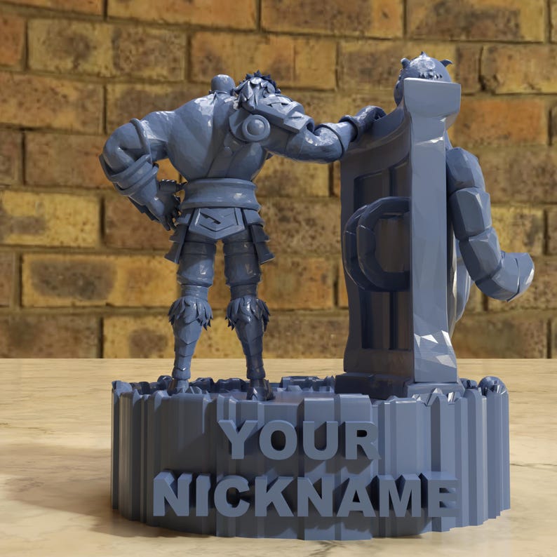 Braum Fan Art Figure, 3D Printed Statue League of Legends, Resin Figure ...