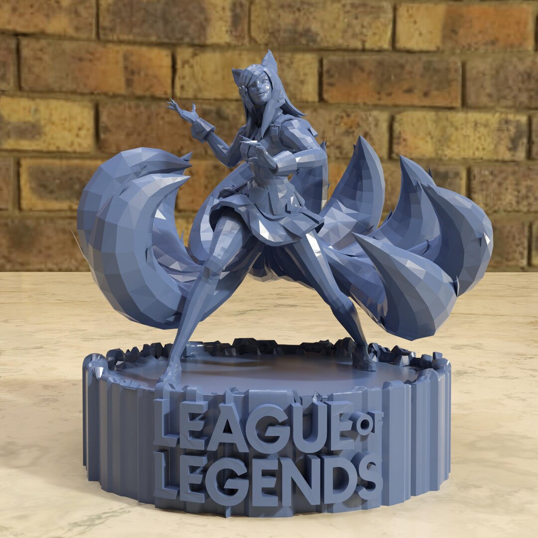 Academy Ahri Statue, League of Legends Ahri Figure, 3D Printed Ahri ...