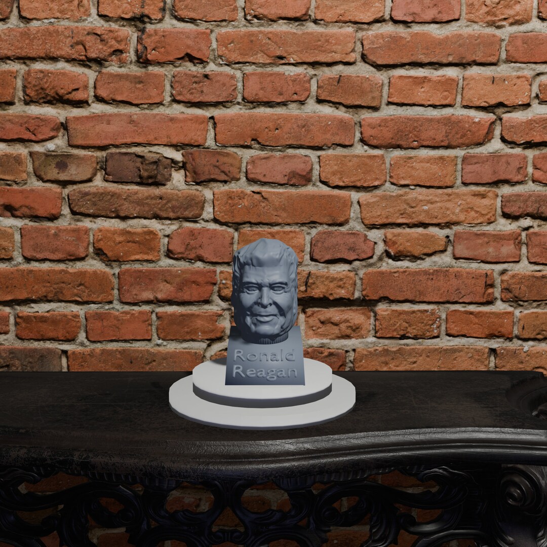 Ronald Reagan Bust - 3D Resin Printed Sculpture - American President ...