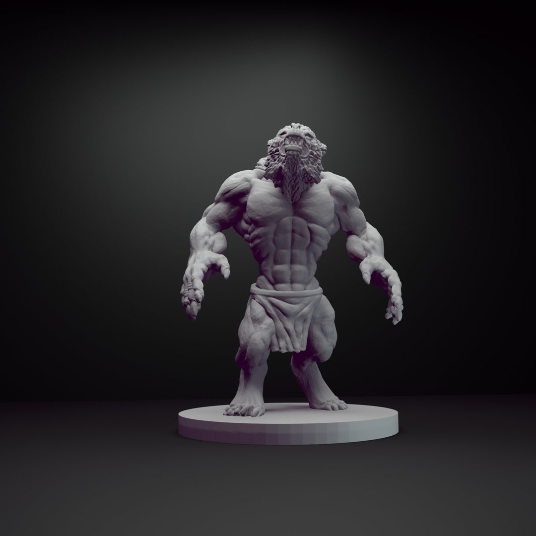 Wolfman Monster Dungeons and Dragons D&D 28mm/32mm Tabletop Games ...