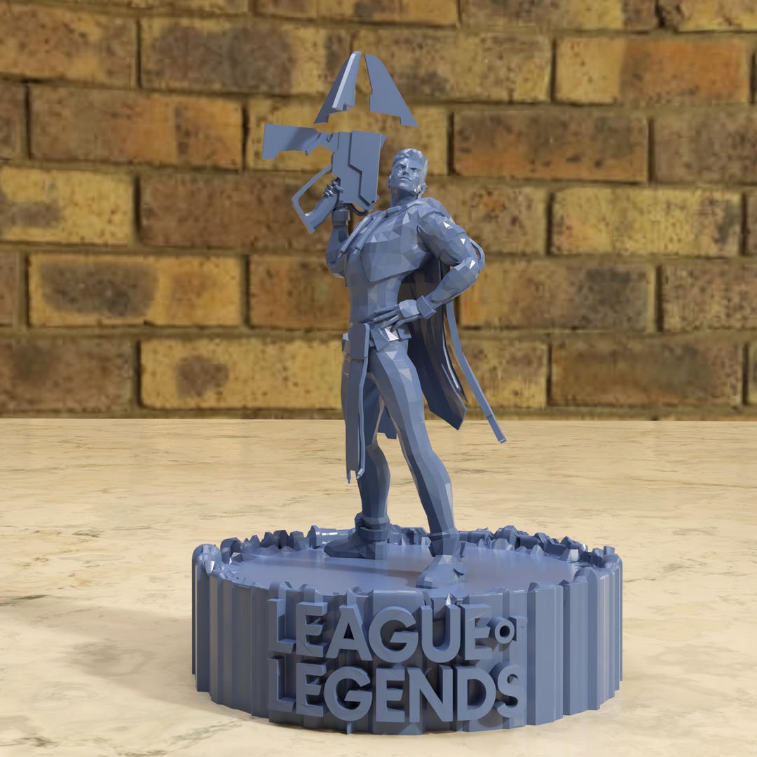 Cyber Pop Akshan League of Legends Figure, 3D Printed LOL Champion ...
